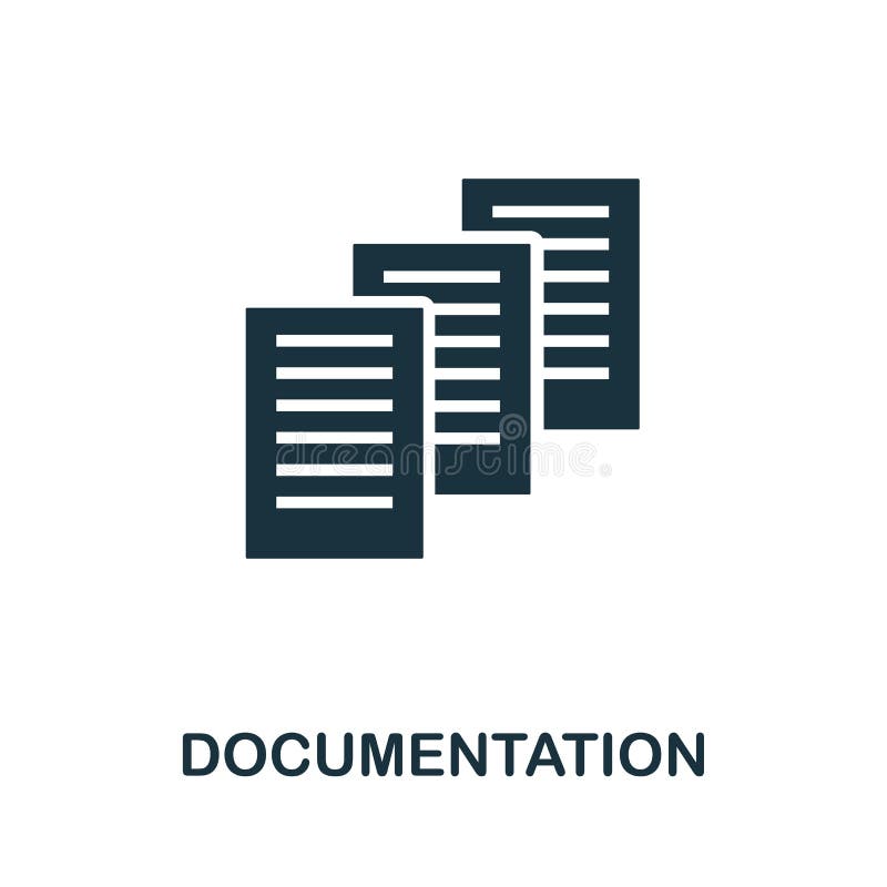 Documentation Icon. Simple Creative Element. Filled Monochrome ...