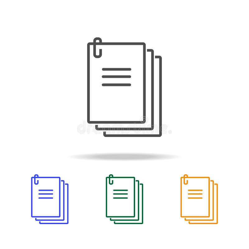 Documentation Icons. Element of Edecation for Mobile Concept and Web ...