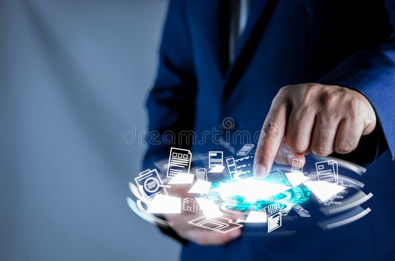 Business People Use Internet, Wifi, Communication To Do Online ...