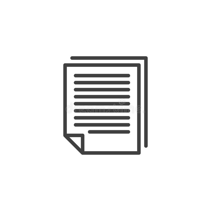 Documentation Line Icons Collection. Guide, Manual, Writing, Formats ...