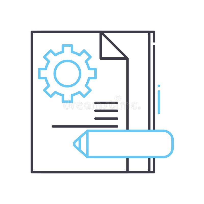 Documentation Line Icon, Outline Symbol, Vector Illustration, Concept ...