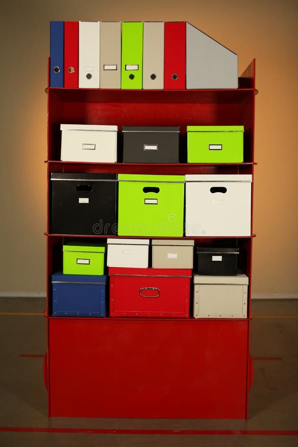 Documentation Stand with Boxes Stock Photo - Image of bookkeeping ...