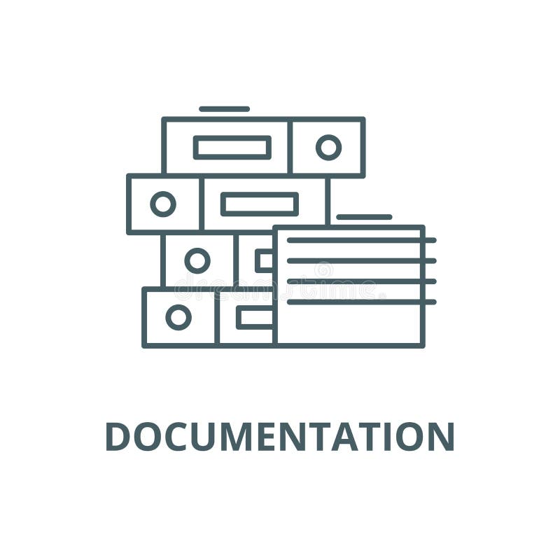 Documentation Vector Line Icon, Linear Concept, Outline Sign, Symbol ...