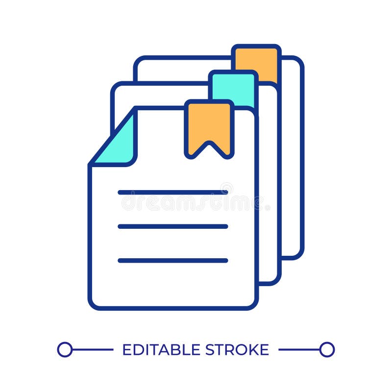 Documented Based Chunking RGB Color Icon Stock Vector - Illustration of ...