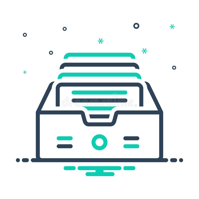 Mix Icon for Documented, Record and Form Stock Illustration ...