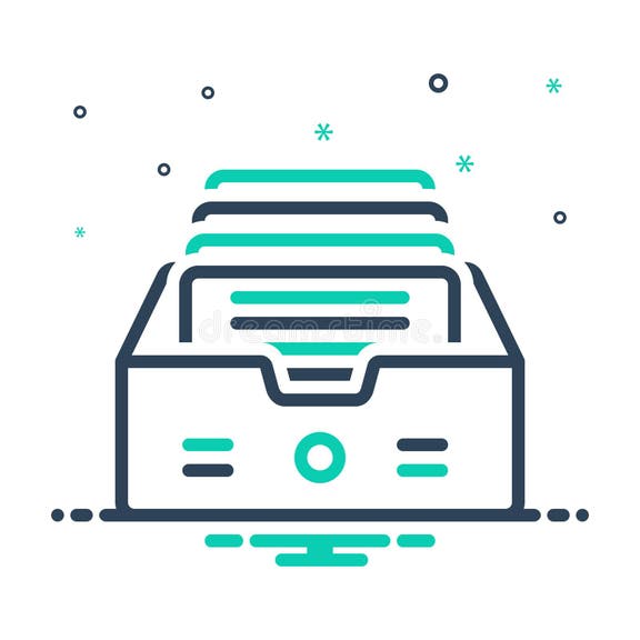 Mix Icon for Documented, Record and Form Stock Illustration ...