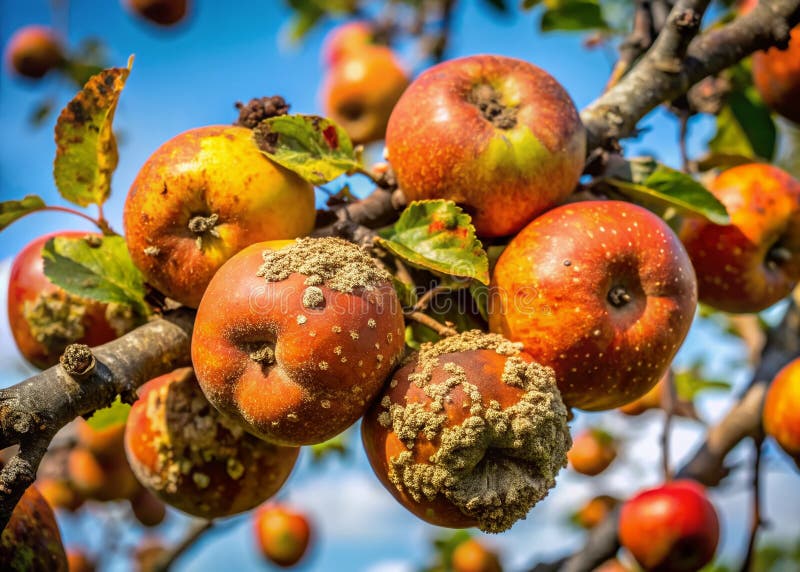 Documenting Monilia Fruit Rot on Apple Trees a Close Look at Infected ...
