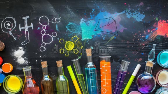 Documenting a Science Experiment with Chalk on a Chalkboard, Ai ...