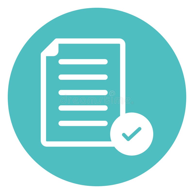 Documento Comprobado Icono De Vector Aislado Que Puede Modificar O ...