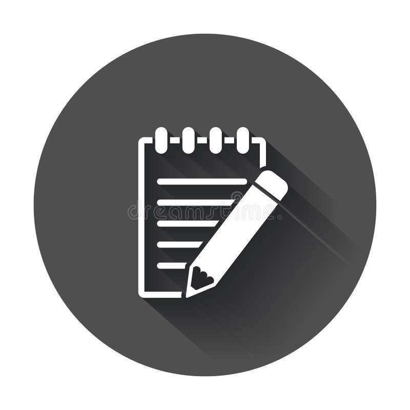 Documento Con L'icona Del Pittogramma Della Matita Illustrazione ...