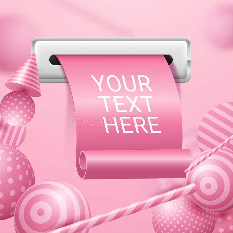 Documentos Realísticos Impressos Em Recibo, Transparentes Ilustração do ...