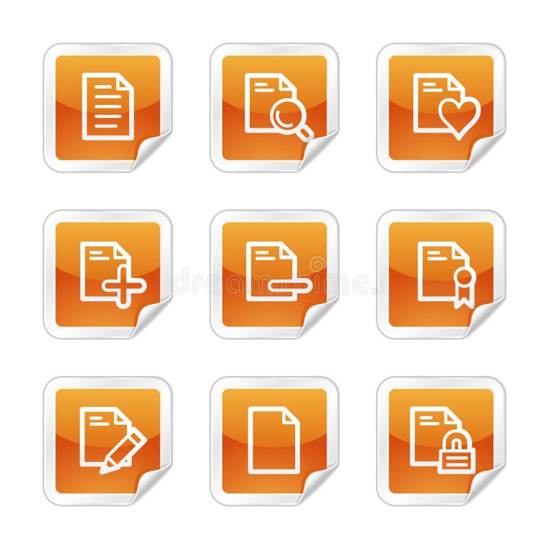 Documents 2 web icons stock vector. Illustration of edit - 6268338