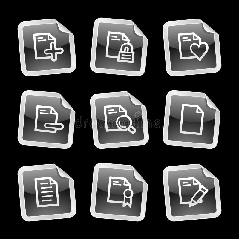 Documents 2 web icons stock vector. Illustration of edit - 6268338