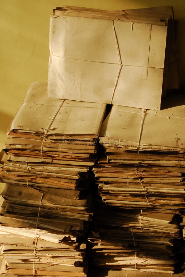 Documents stock image. Image of stash, dossier, yellow - 4336871