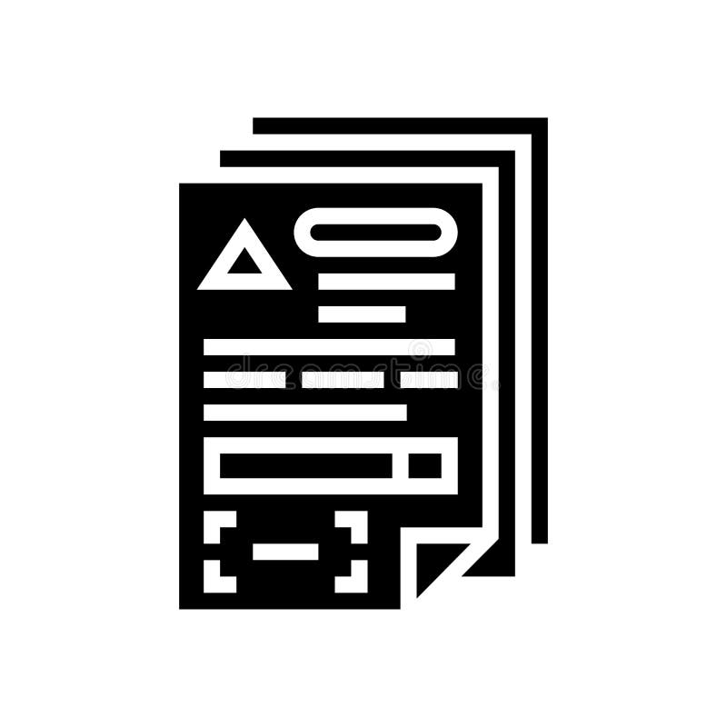 Documents for Allowance Glyph Icon Vector Illustration Stock Vector ...