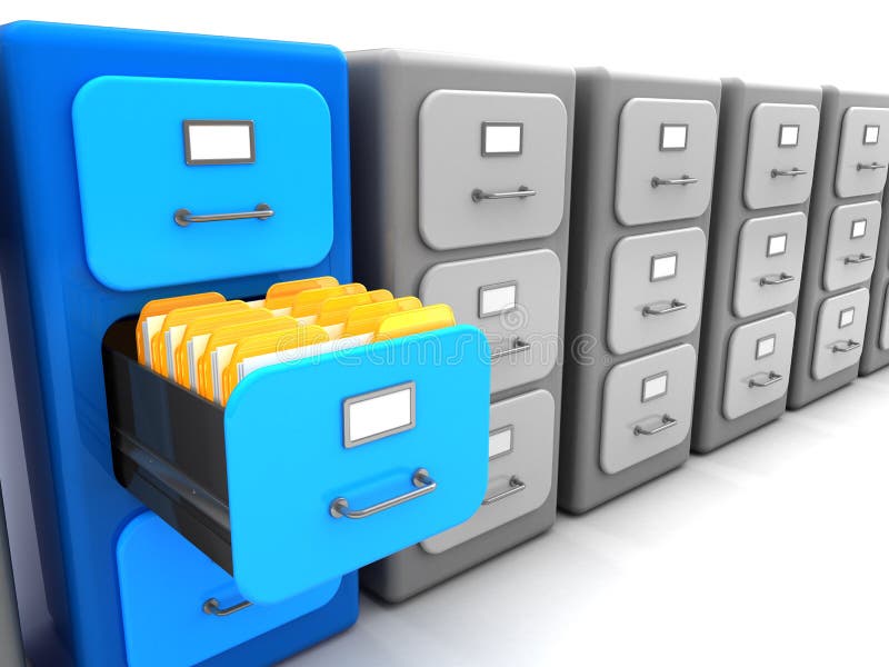 Archive room stock illustration. Illustration of orange - 30545306