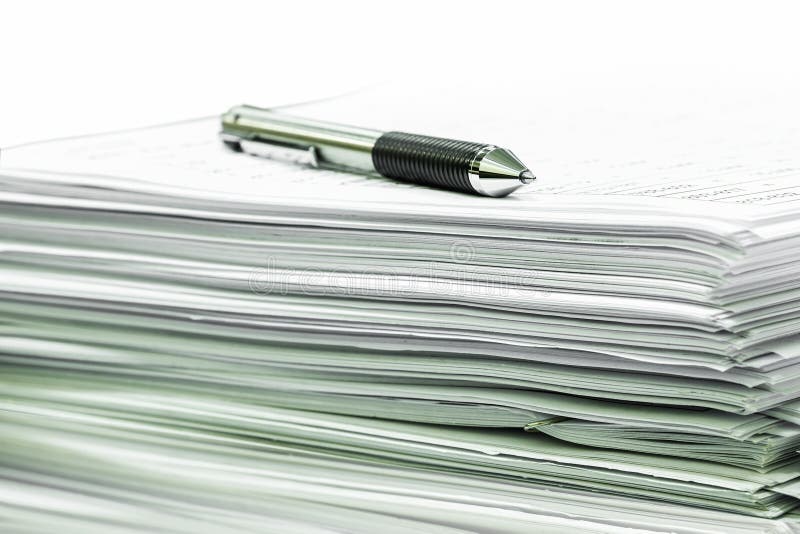 Documents and ball pen stock photo. Image of bright, text - 63900810