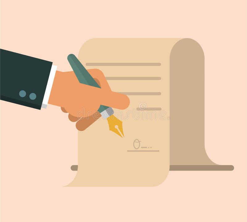 Document Notarization Stock Illustrations – 221 Document Notarization ...