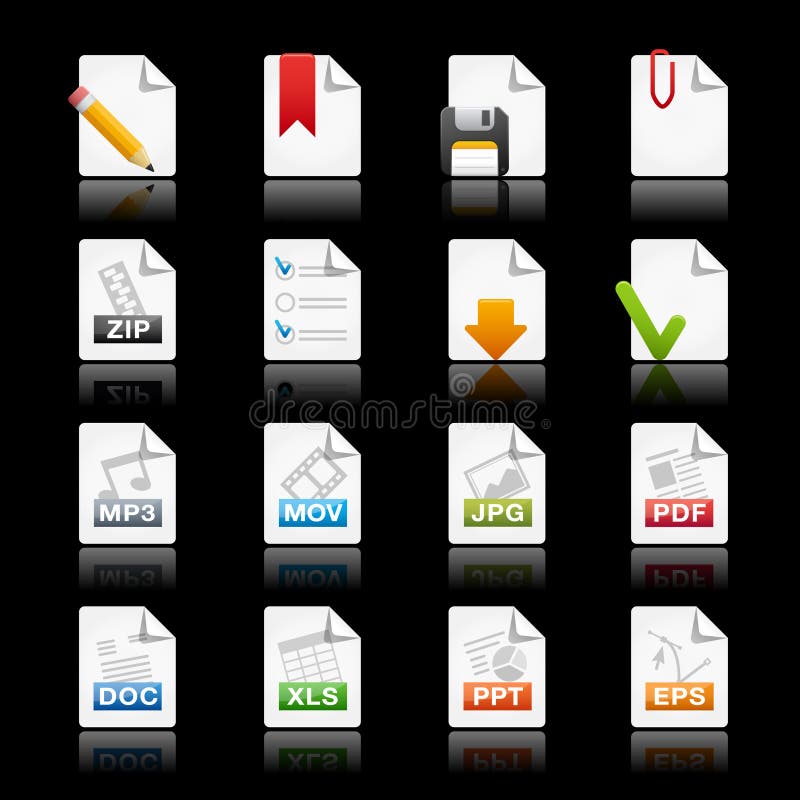 Documents in Black Background Stock Vector - Illustration of design ...