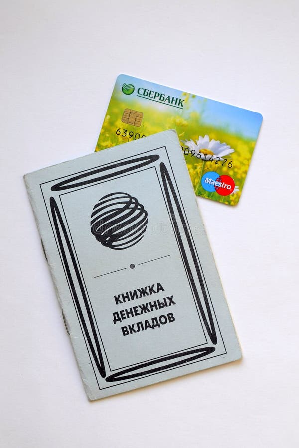 Documents: Book of Money Deposits and Credit Card. Editorial Image ...