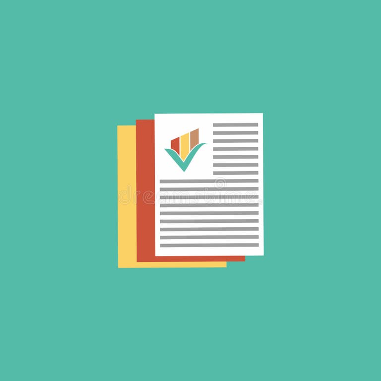 Documents of Business Work Icon Vector Illustration, Vector ...