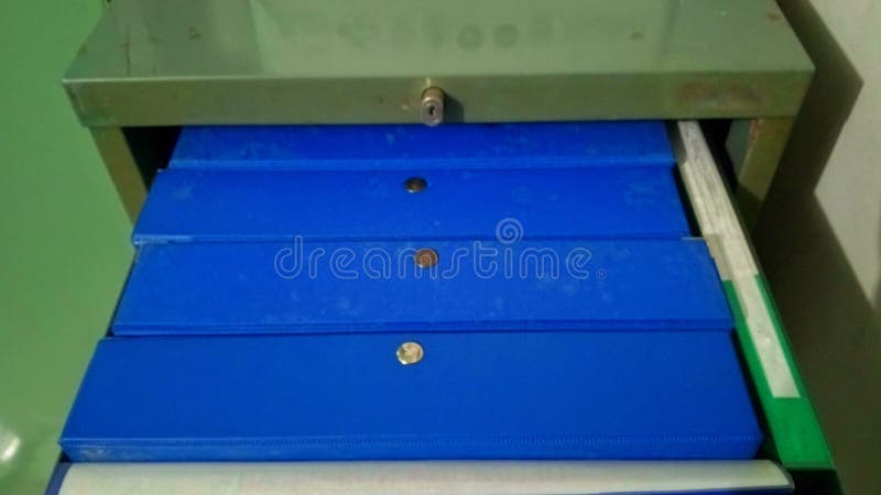 Documents in the Cabinet Drawer Stock Image - Image of database, case ...