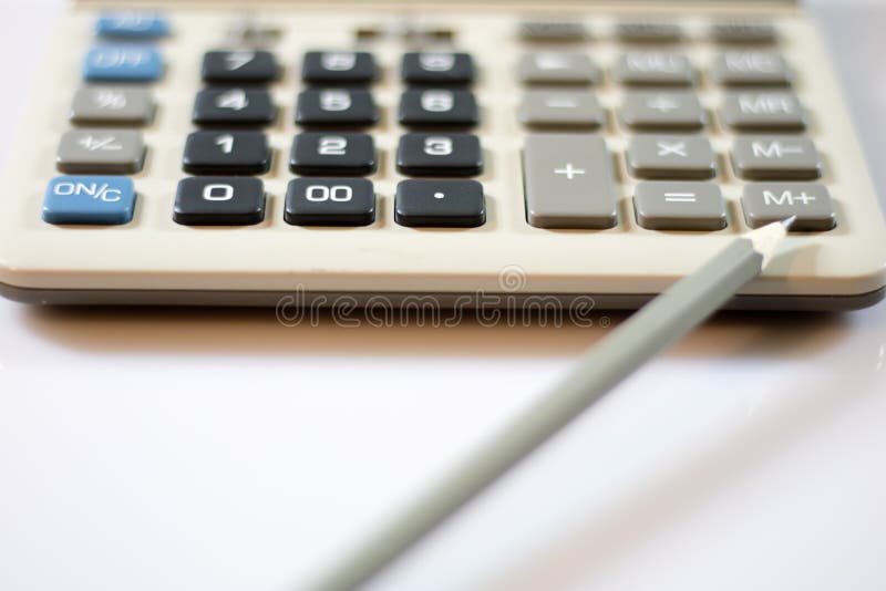 Documents, Calculations, Calculators, Calculator and Pen and Pen Stock ...