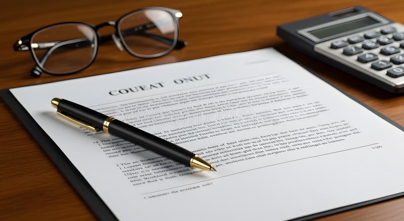 Documents and Calculations stock illustration. Illustration of label ...