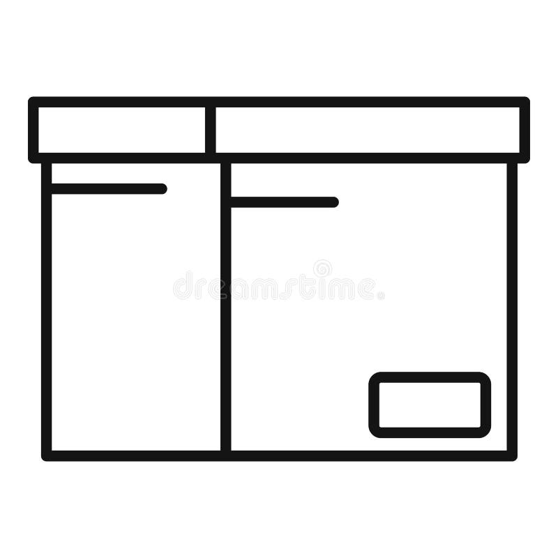 Carton Folder Icon, Simple Style Stock Vector - Illustration of object ...