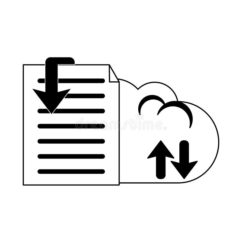Documents on Cloud Computing Stock Vector - Illustration of element, block: 143385474