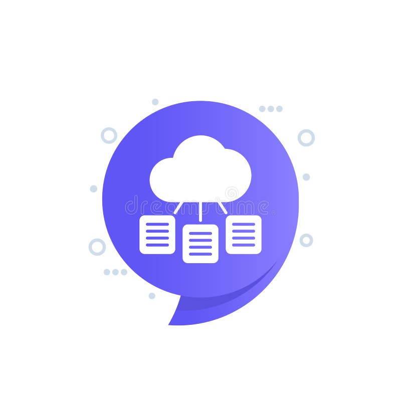 Documents in a Cloud Icon for Web Stock Vector - Illustration of ...
