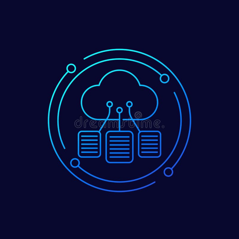 Documents in a Cloud Icon, Vector Stock Vector - Illustration of document, import: 268014491