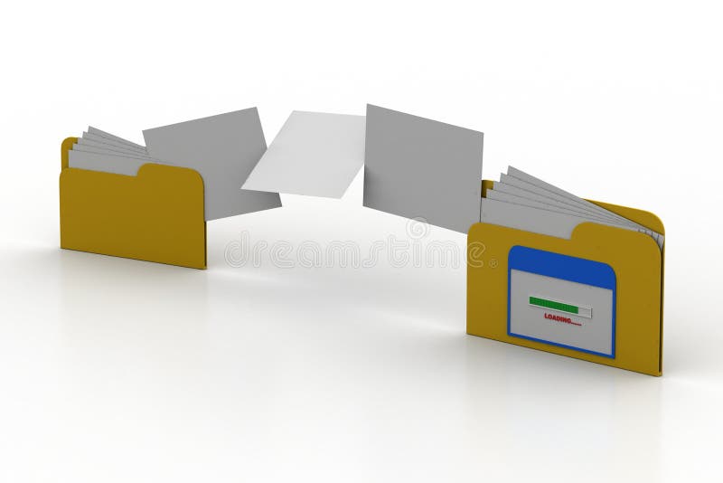 Documents Copying One File To Another Stock Illustration - Illustration ...