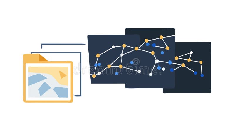 Documents with Data Points, Information Analysis, Vector Design Generative AI Stock Illustration ...