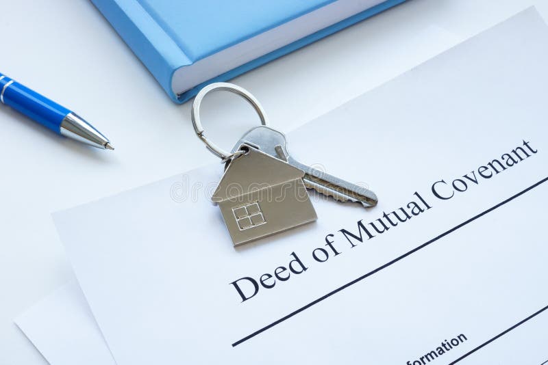 Documents Deed of Mutual Covenant and Key. Stock Photo - Image of ...