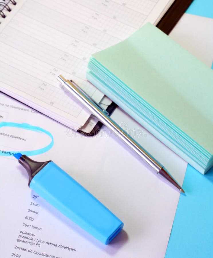 Documents on desk stock image. Image of communication - 1585177