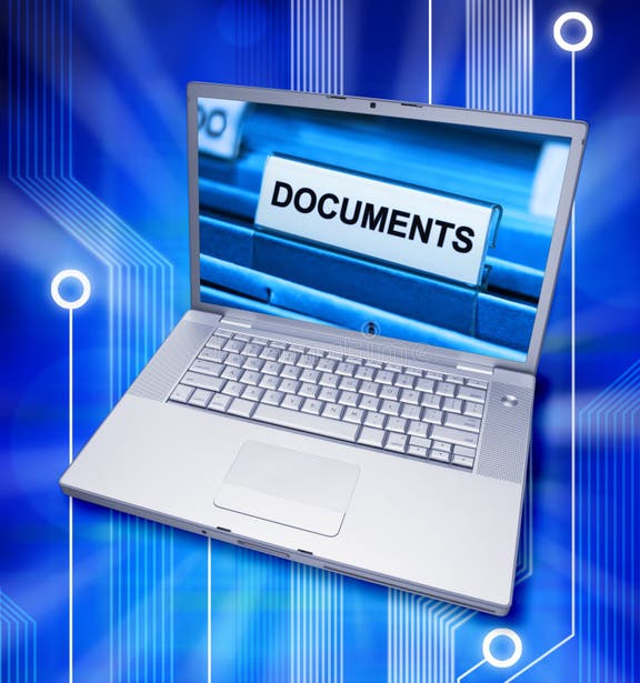 Documents Digital Files Computer Stock Image - Image of computer, privacy: 13489123