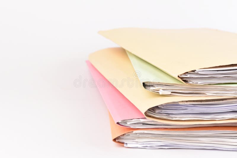 Important Documents Arranged in a File Stock Image - Image of hanging ...