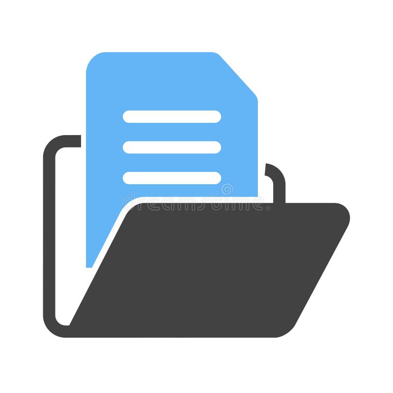 Documents File icon stock vector. Illustration of financial - 110989081