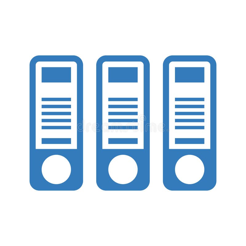 Documents, Files Archive Icon / Blue Color Stock Vector - Illustration ...