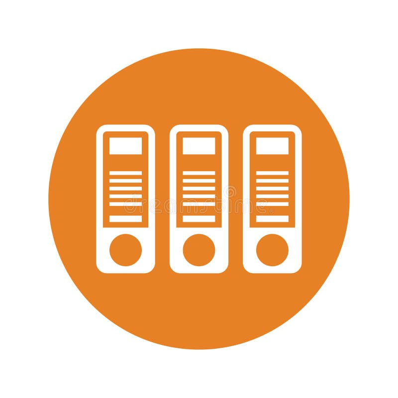 Documents, Files Archive Icon / Orange Color Stock Vector ...