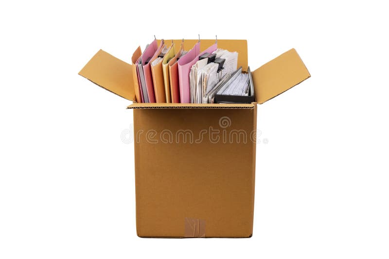 Documents Files Placed Brown Box Stock Photos - Free & Royalty-Free ...