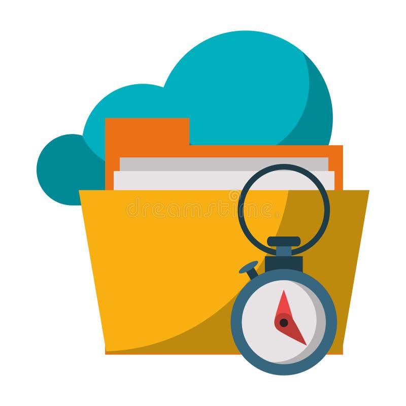 Documents Files System Archives Cartoon Stock Vector - Illustration of ...