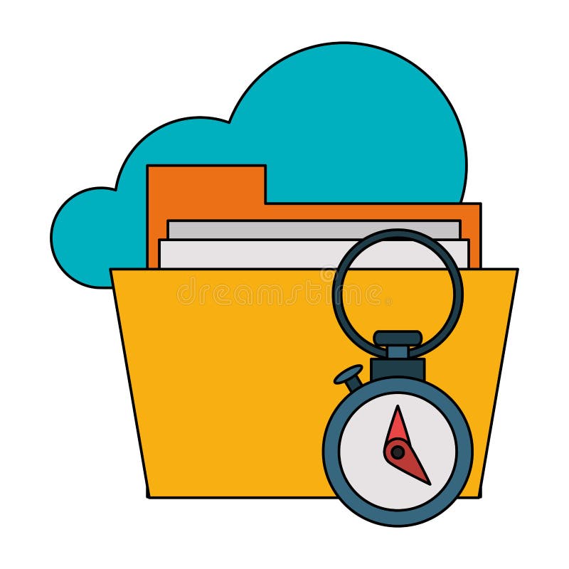 Documents Files System Archives Cartoon Stock Vector - Illustration of ...