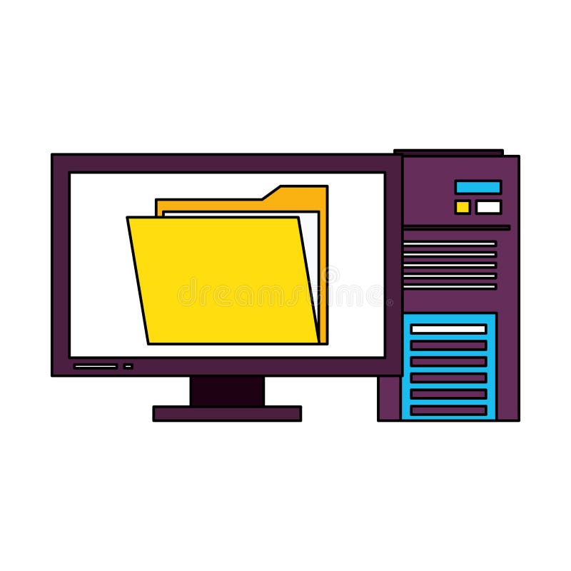 Documents Files System Archives Cartoon Stock Vector - Illustration of ...