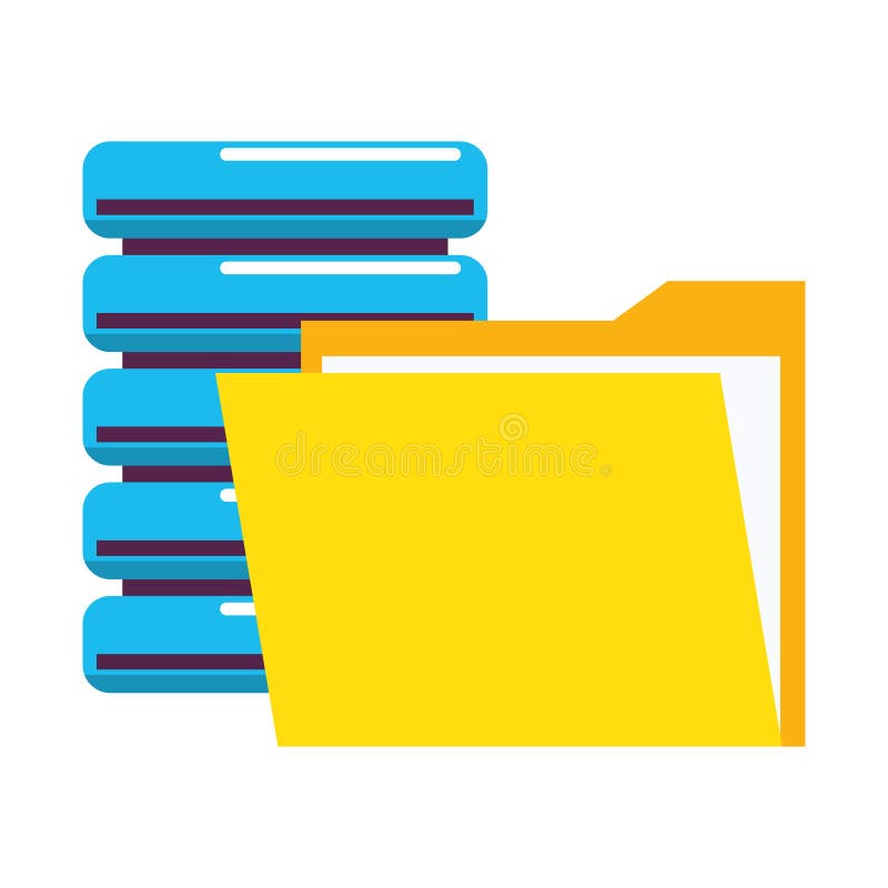 Documents Files System Archives Cartoon Stock Vector - Illustration of ...