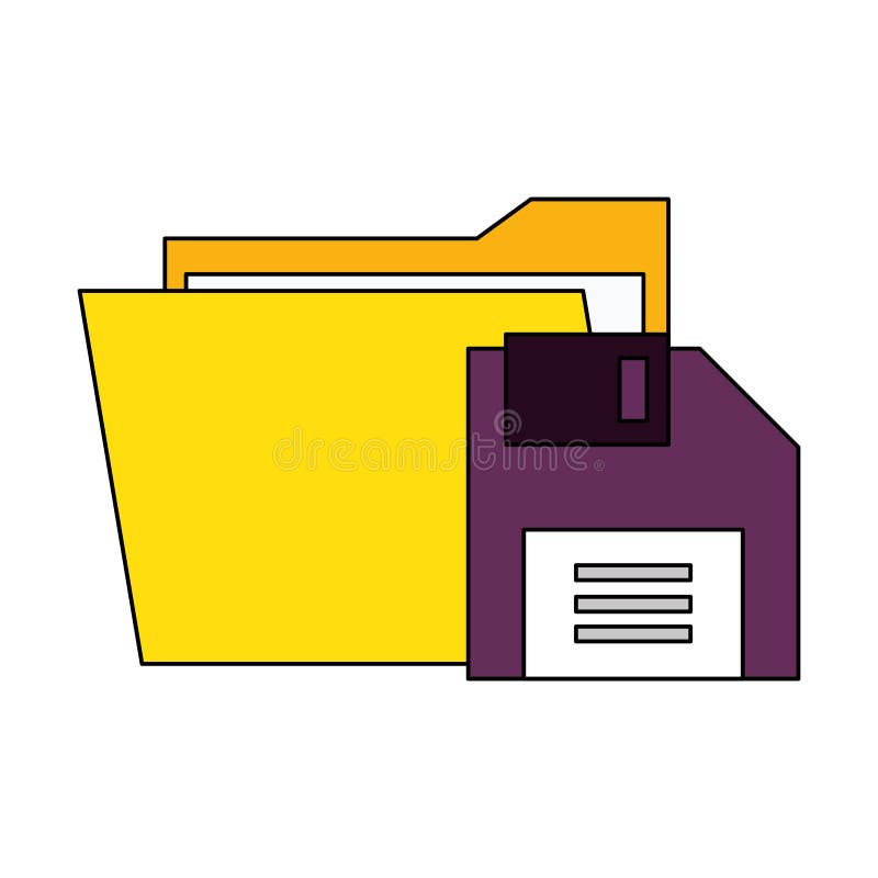 Documents Files System Archives Cartoon Stock Vector - Illustration of ...