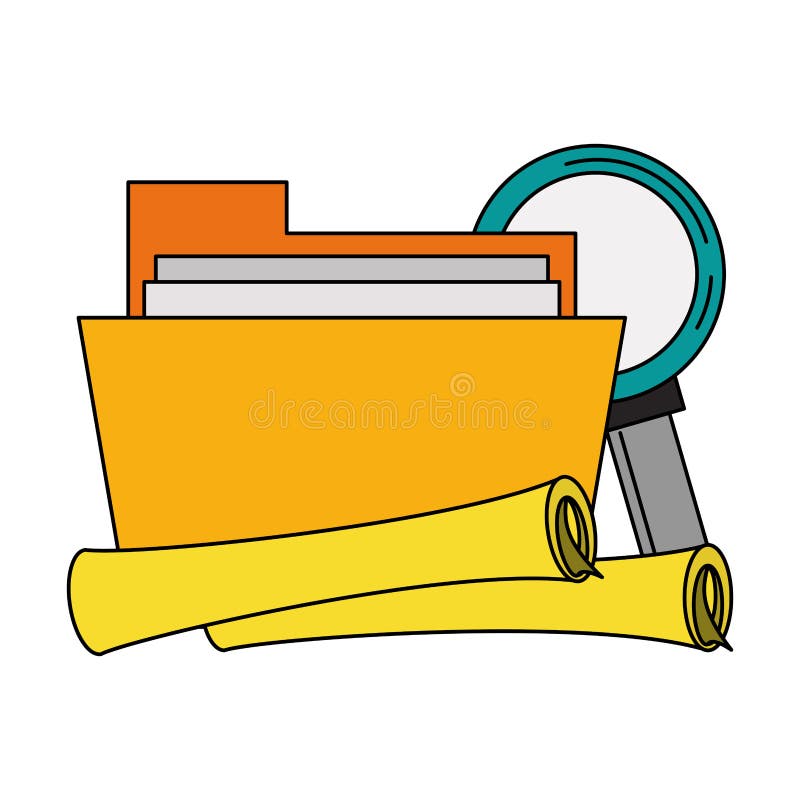 Documents Files System Archives Cartoon Stock Vector - Illustration of ...