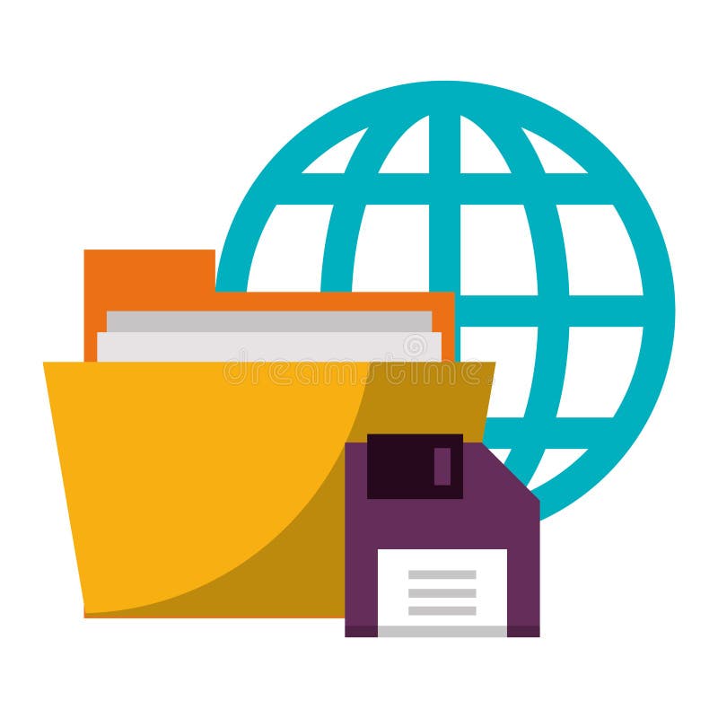 Documents Files System Archives Cartoon Stock Vector - Illustration of ...