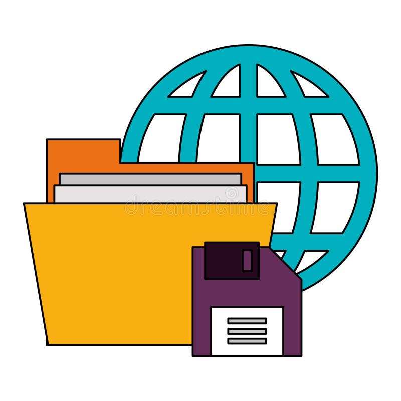 Documents Files System Archives Cartoon Stock Vector - Illustration of ...